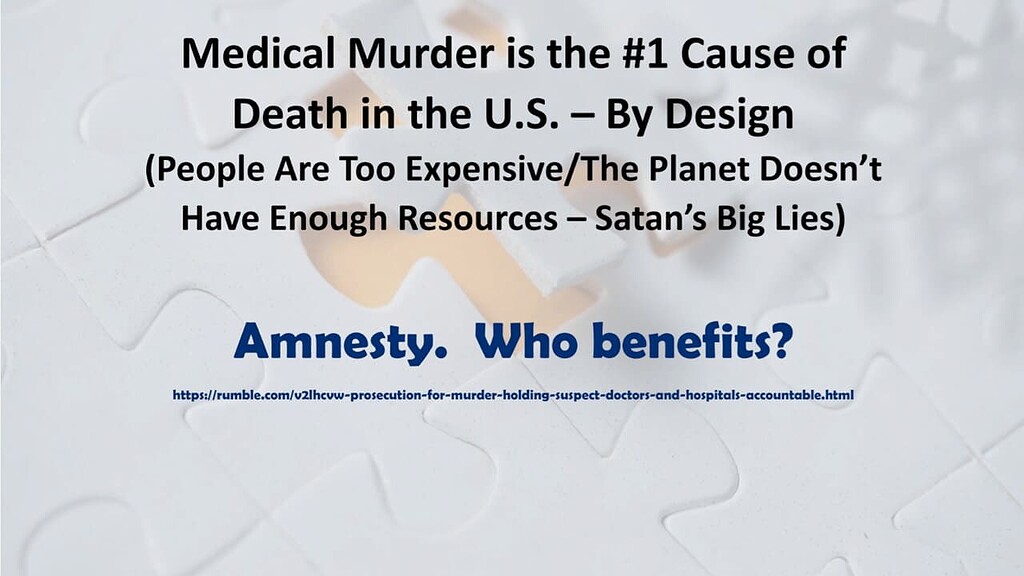 Medical Murder is the #1 Cause of Death in the U.S. - Depopulation ...